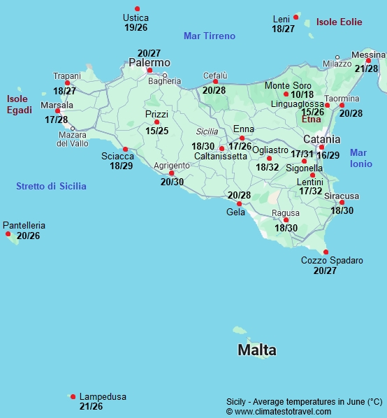 Sicily (Italy) - weather in june - Climates to Travel