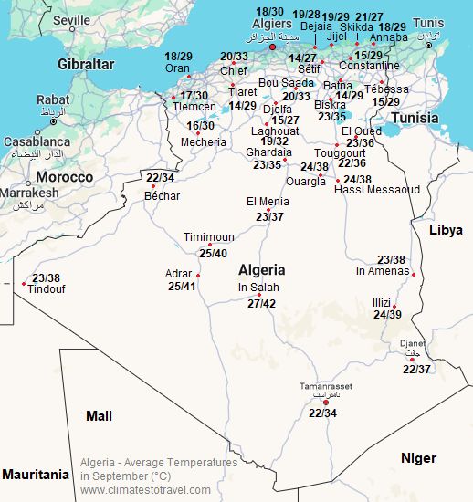 Algeria, weather in September - Climates to Travel