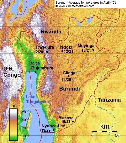 Burundi climate: temperature, rain, when to go - Climates to Travel