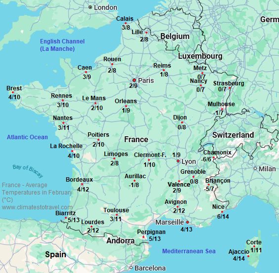 France climate: temperature, rain, when to go - Climates to Travel