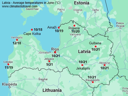 Latvia, weather in June - Climates to Travel