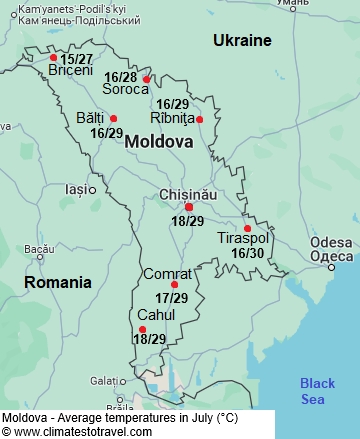 Moldova, weather in July - Climates to Travel