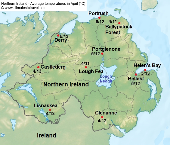 Northern Ireland, weather in April - Climates to Travel