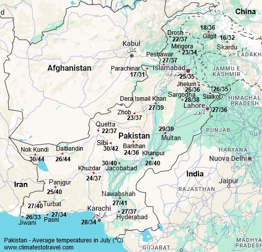 Pakistan, weather in July - Climates to Travel