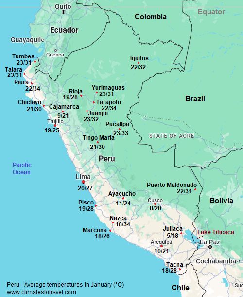 Peru climate: average weather, temperature, rain, when to go