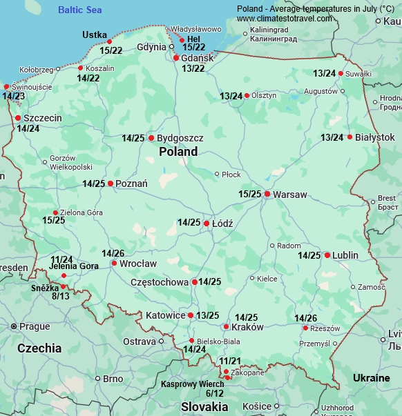Poland climate: temperature, rain, when to go - Climates to Travel