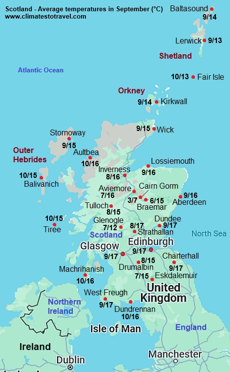 Scotland, weather in September - Climates to Travel