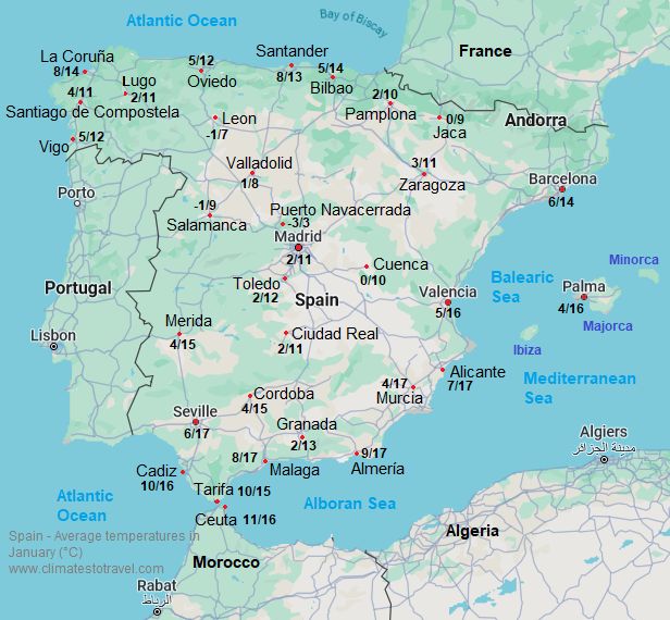 Spain climate: average weather, temperature, rain, when to go