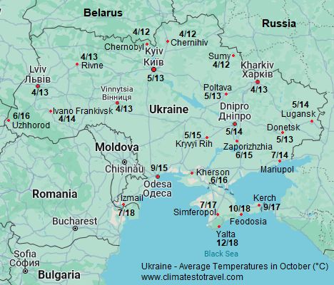 Ukraine, weather in October - Climates to Travel