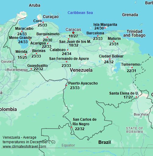 Venezuela climate: average weather, temperature, rain, when to go