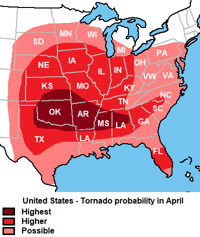 United States, weather in April - Climates to Travel